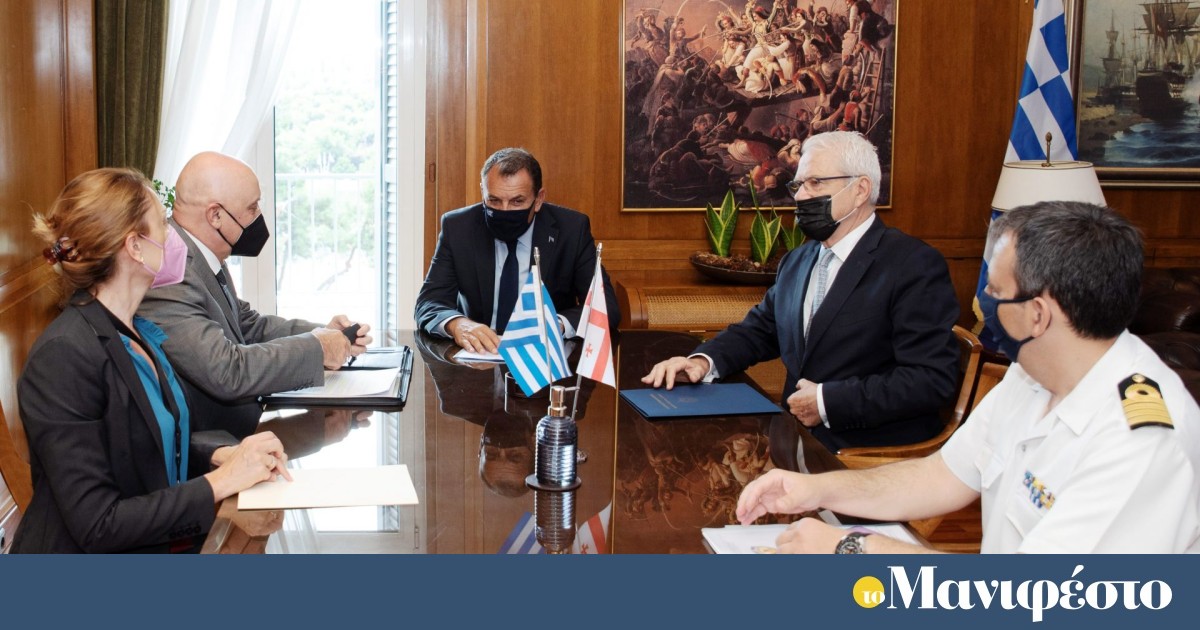 Συνάντηση ΥΕΘΑ Ν. Παναγιωτόπουλου με τον Πρέσβη της Γεωργίας Ντέιβιντ ...