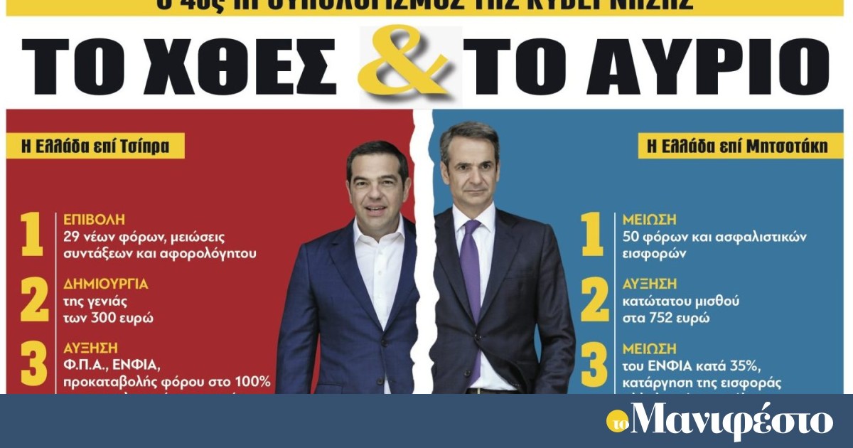 Διαβάστε στην εφημερίδα “tomanifesto”: ΤΟ ΧΘΕΣ & ΤΟ ΑΥΡΙΟ – Η Ελλάδα ...