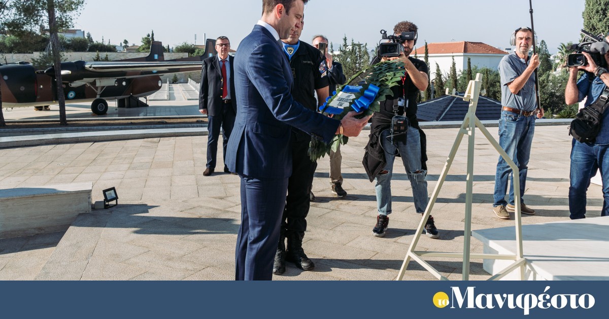 Κασσελάκης: αμηχανία στην πρώτη του κατάθεση στεφάνου στην Κύπρο ...