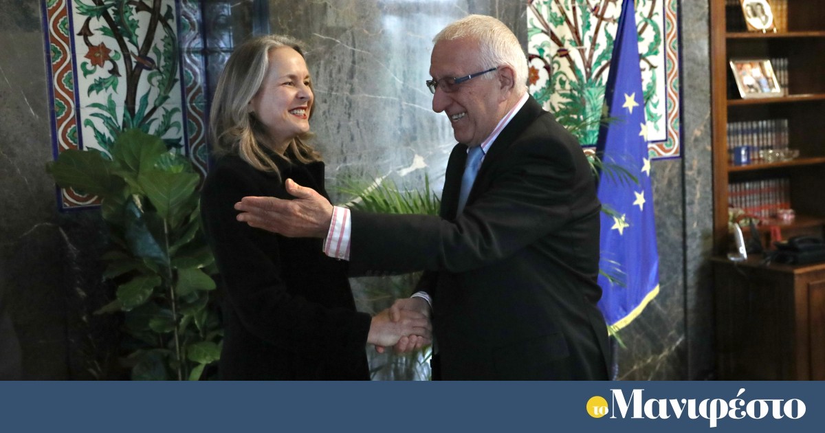 Συνάντηση Νικήτα Κακλαμάνη με την Επιτετραμμένη της Πρεσβείας των Η.Π.Α ...